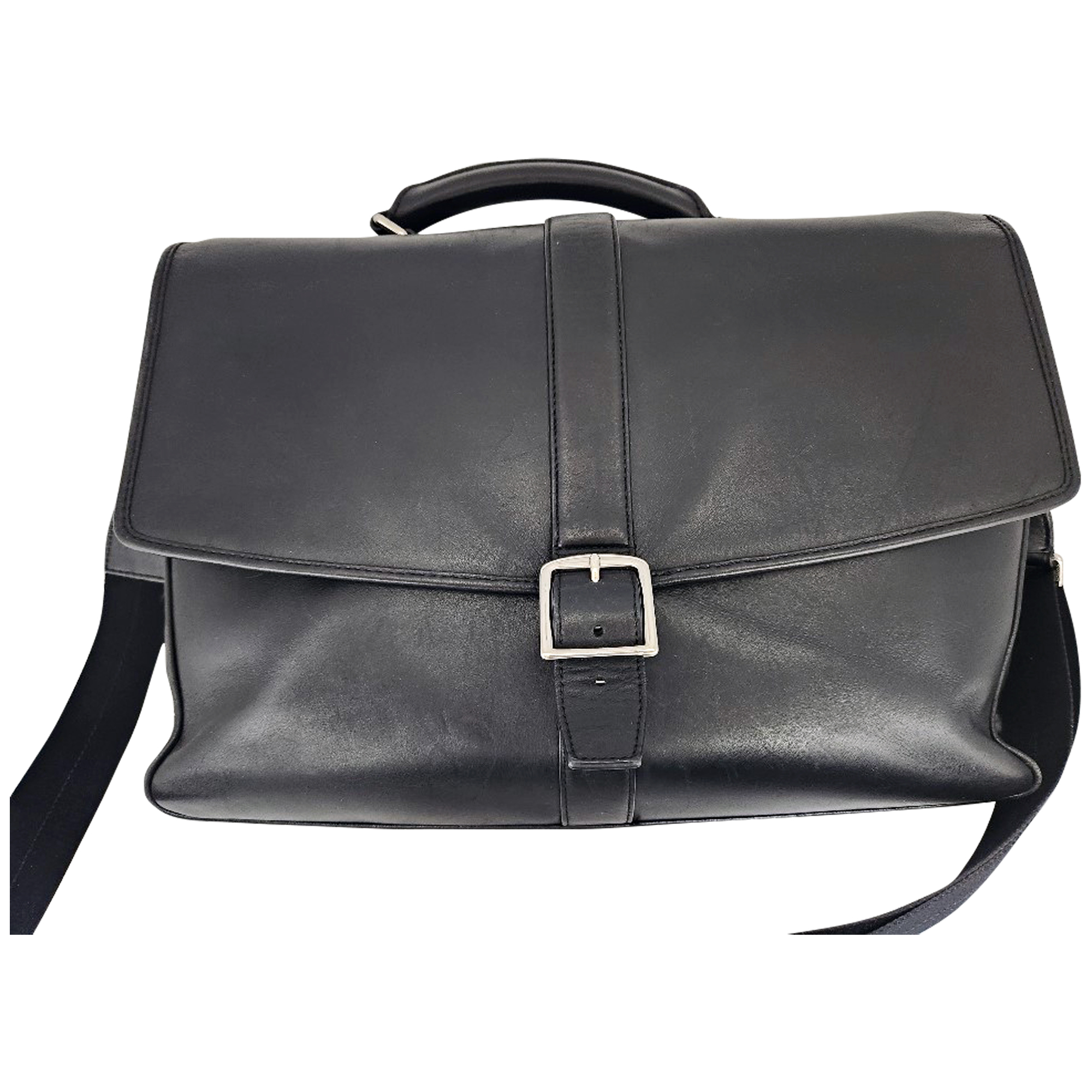 Coach Square Buckle Briefcase in Black Leather - Prosoft Binders